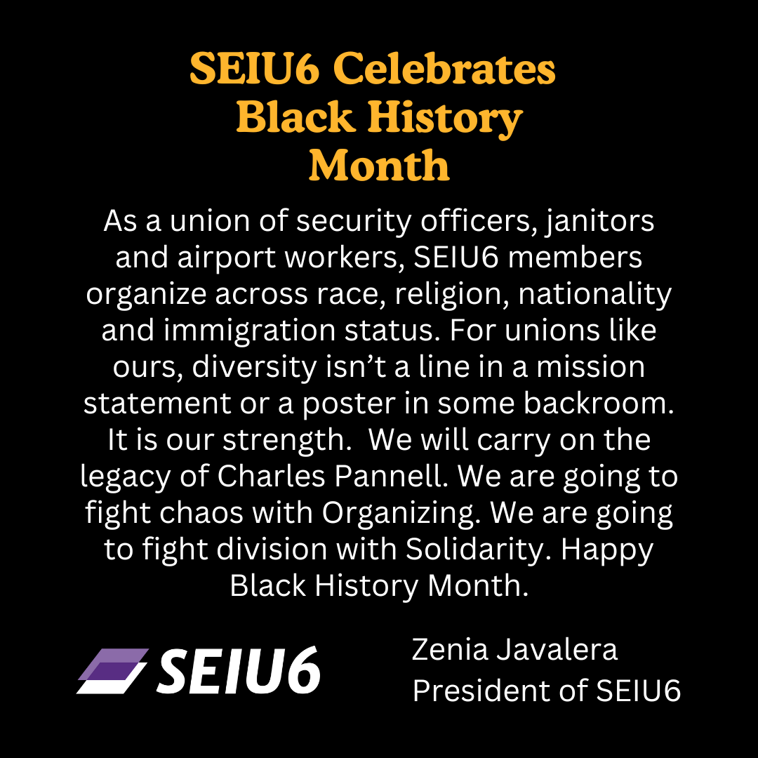 SEIU6 Black History Month Statement 2025 - SEIU6